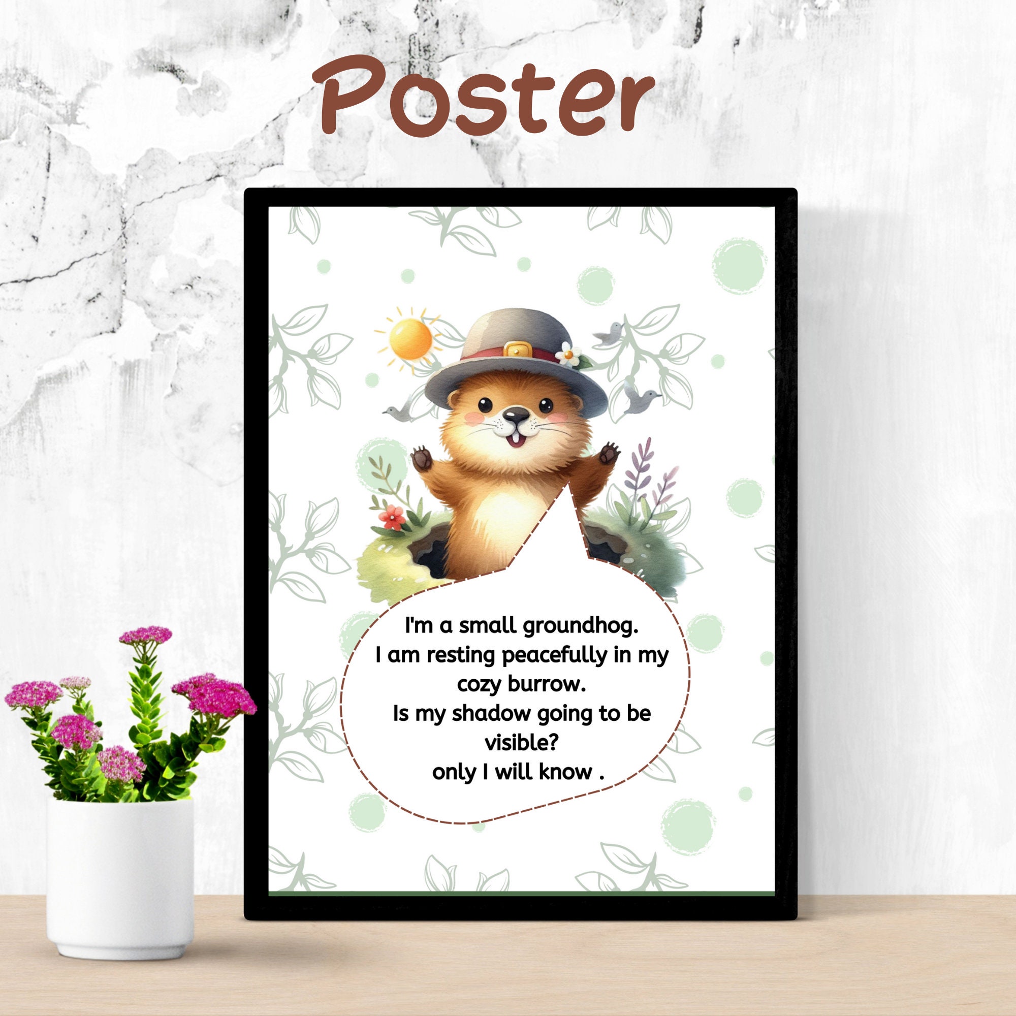 Groundhog Day Themed Bulletin Board Printable Winter Bulletin Board Kit ...