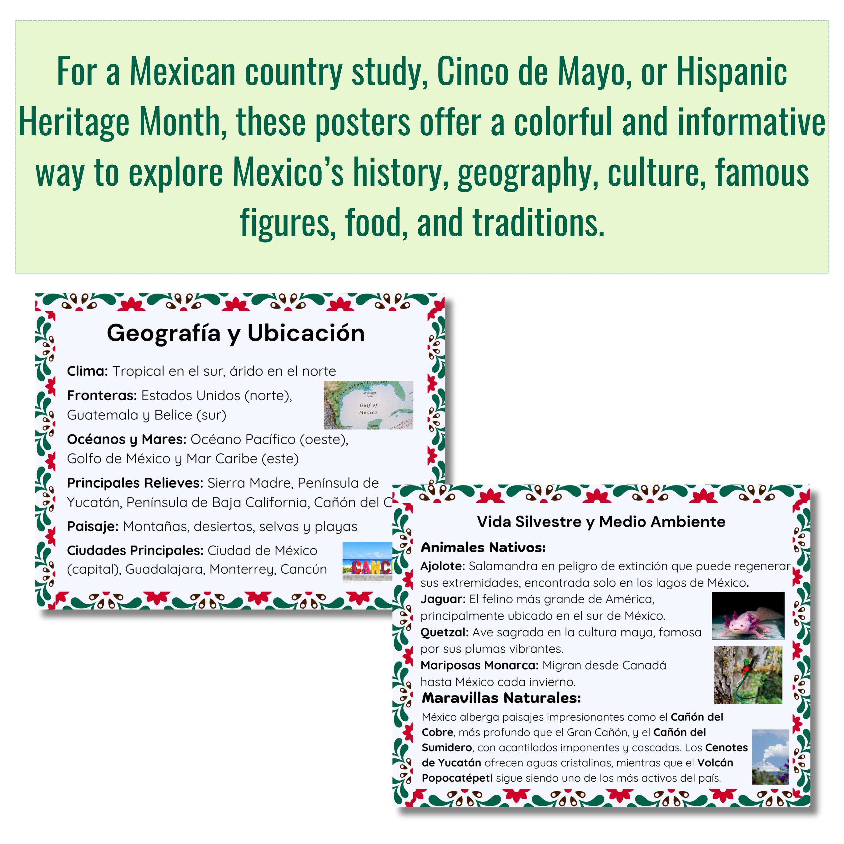 Mexico Country Study "in Spanish" Classroom Bulletin Board Cinco De ...