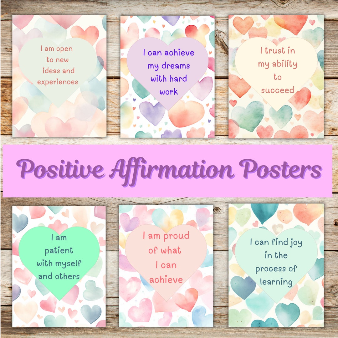 Positive Affirmation Posters Therapy Office Decor Motivational Quote ...