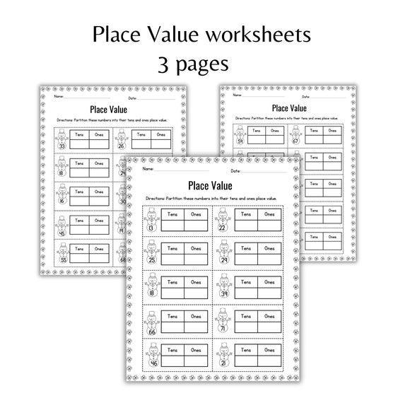Hojas De Trabajo De Lecciones De Matemáticas Sobre El Valor Posicional