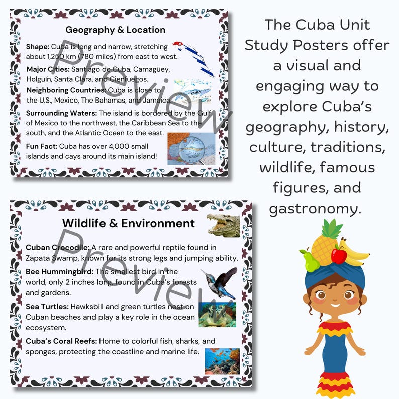 Hispanic Heritage Month All About Cuba Unit Study Classroom Decor ...