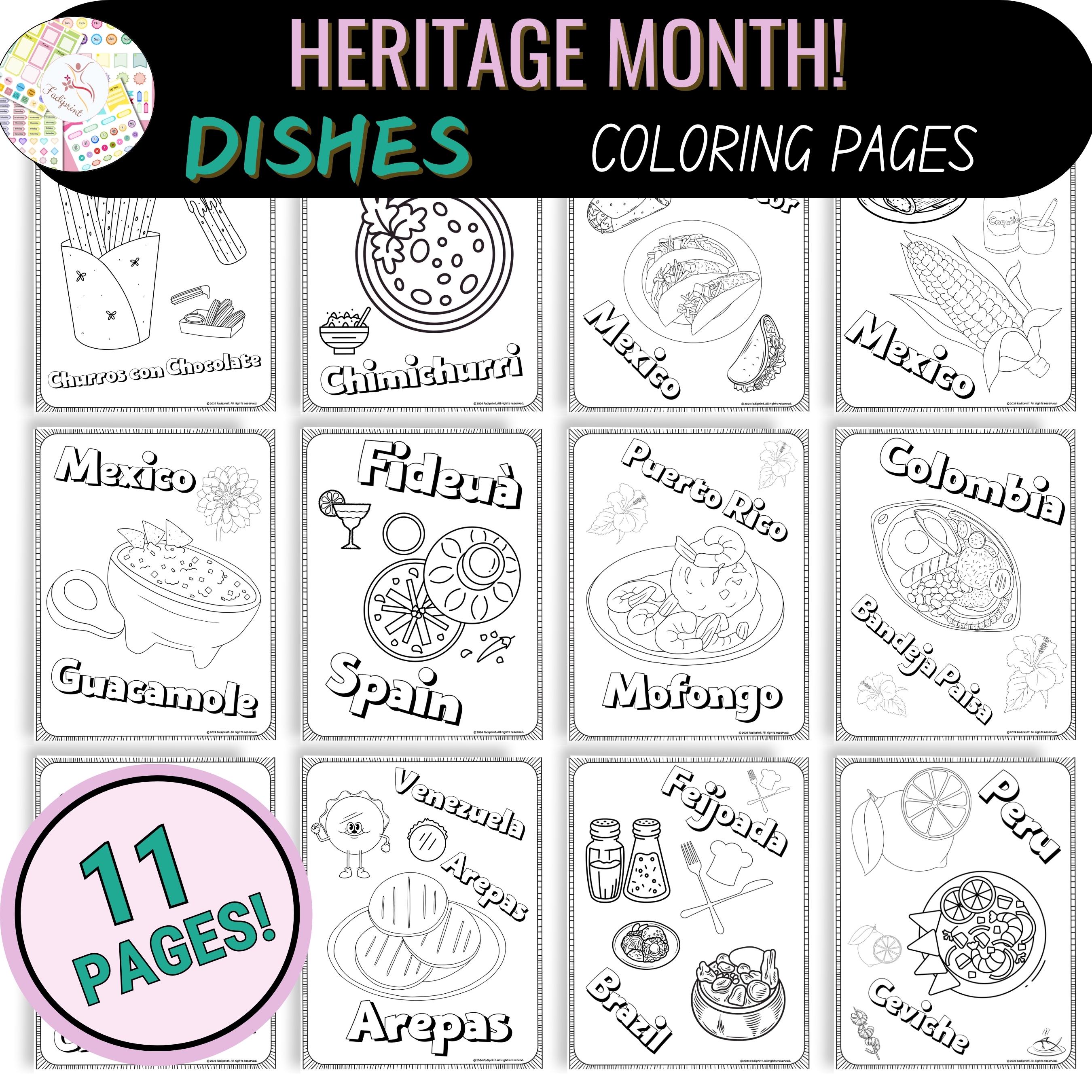 Hispanic Heritage Month Coloring Pages Book National Hispanic Heritage ...