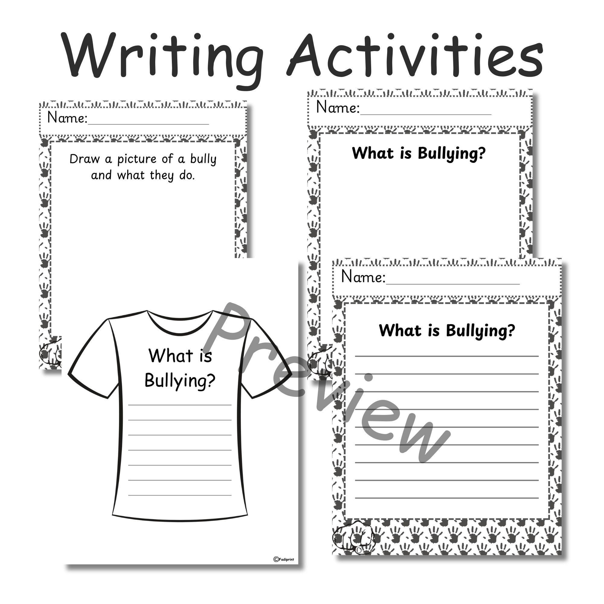 Bullying Prevention Month Crown Hat Craft Anti Bullying Coloring Pages ...