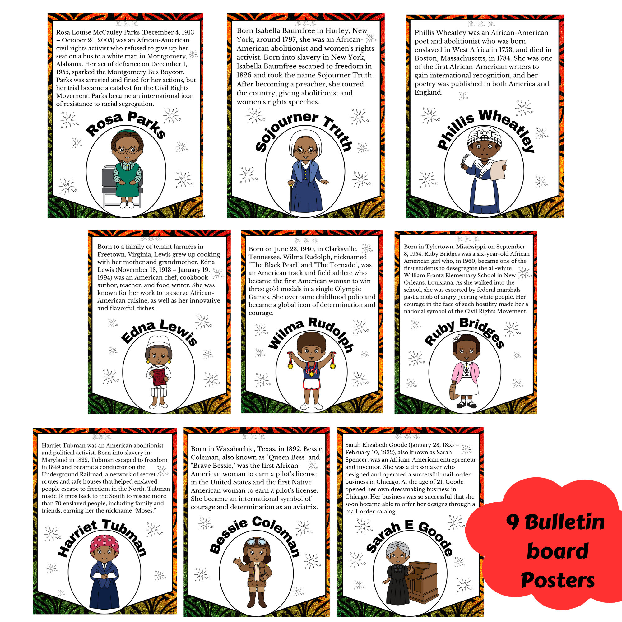 Women's History Month Bulletin Board |female Leaders Set of 9 ...