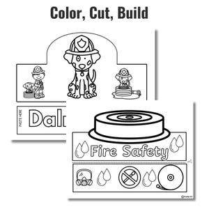 Fire Safety Week Activity: Firefighter Helmet Paper Crown Headbands ...