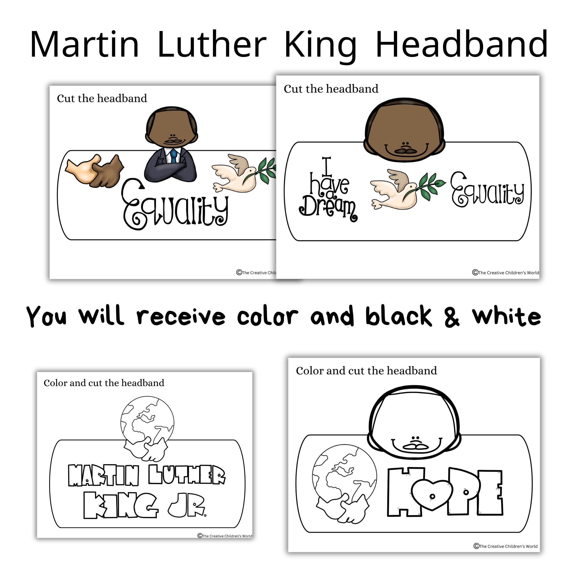Martin Luther King Activities for Kids |martin King Day Craft and ...