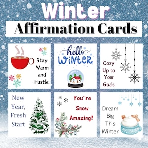 Winter Positive Affirmation Cards Posters Classroom Decor Therapy Tools ...