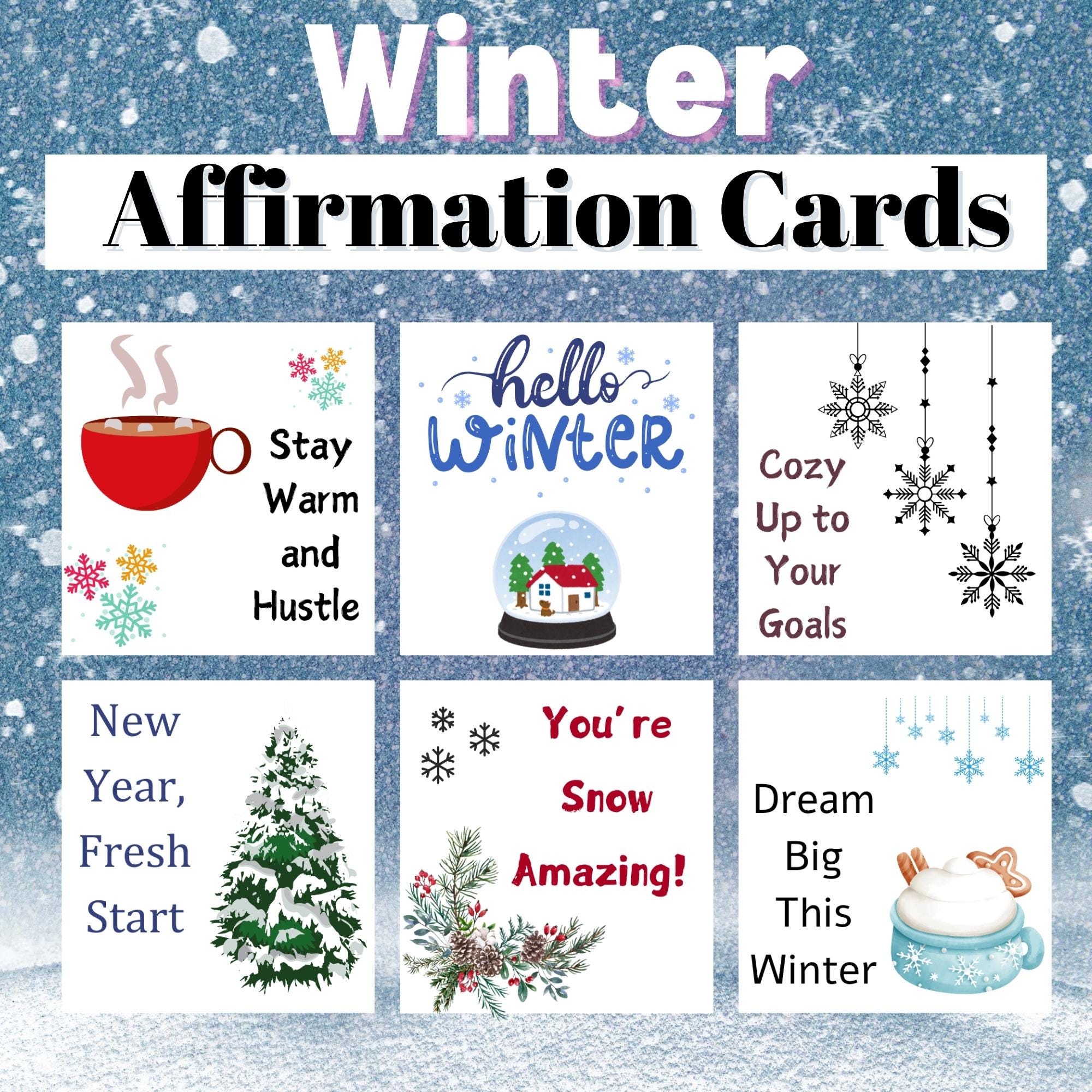 Winter Positive Affirmation Cards Posters Classroom Decor Therapy Tools ...