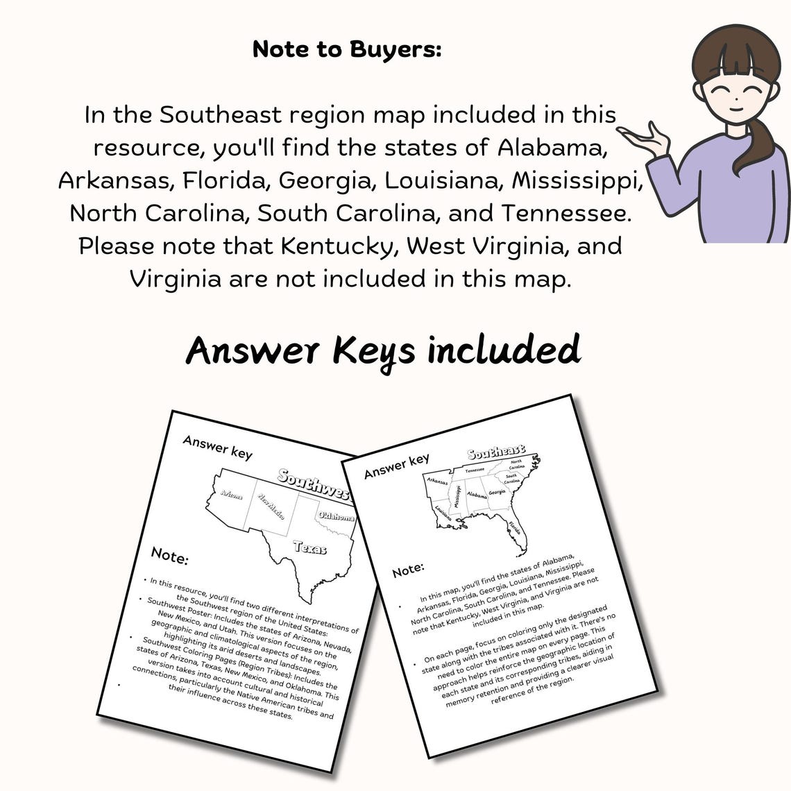 Native American Coloring Pages Map US Southeast Southwest Regions ...