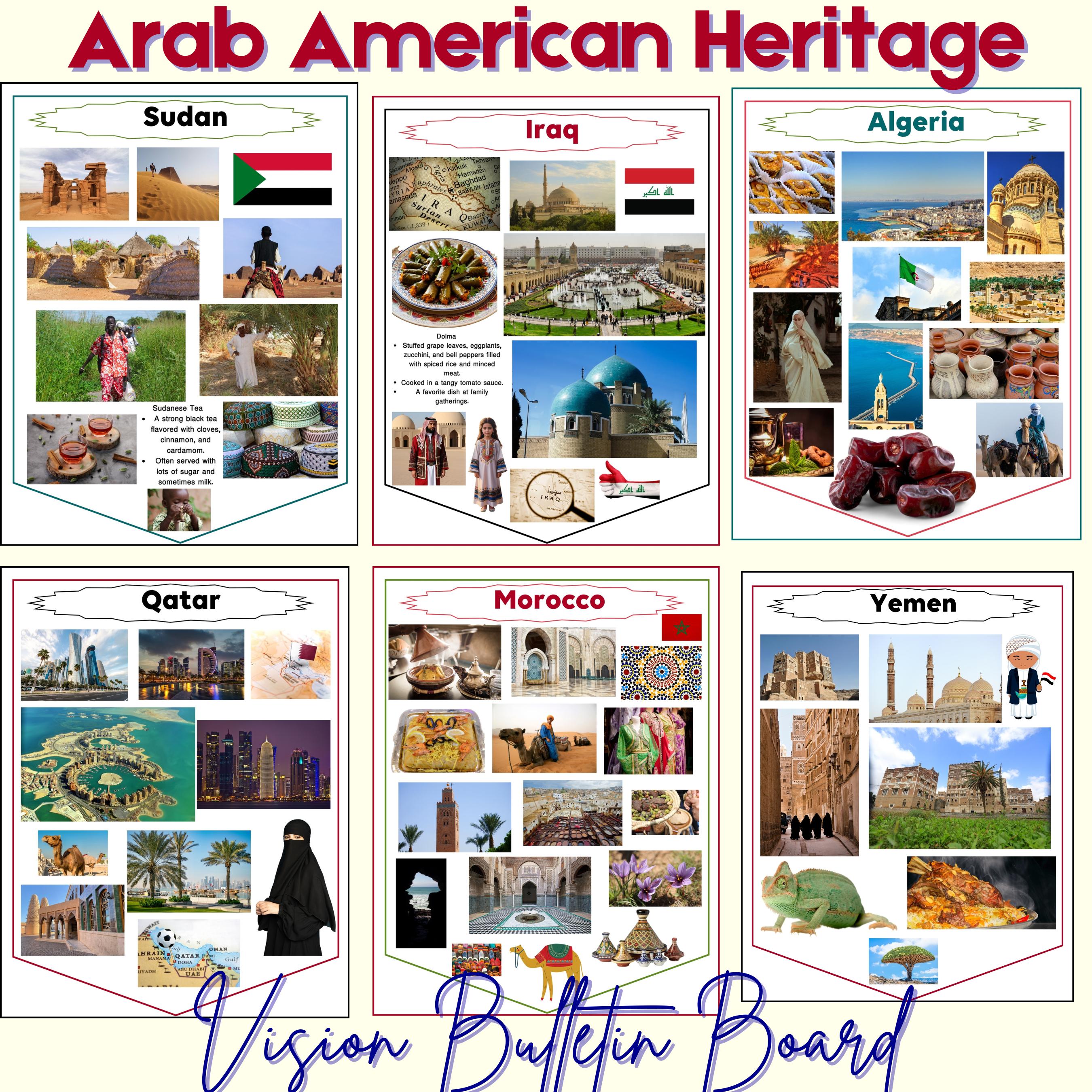 Arab American Heritage Month Vision Board | Classroom Decor (PDF File ...