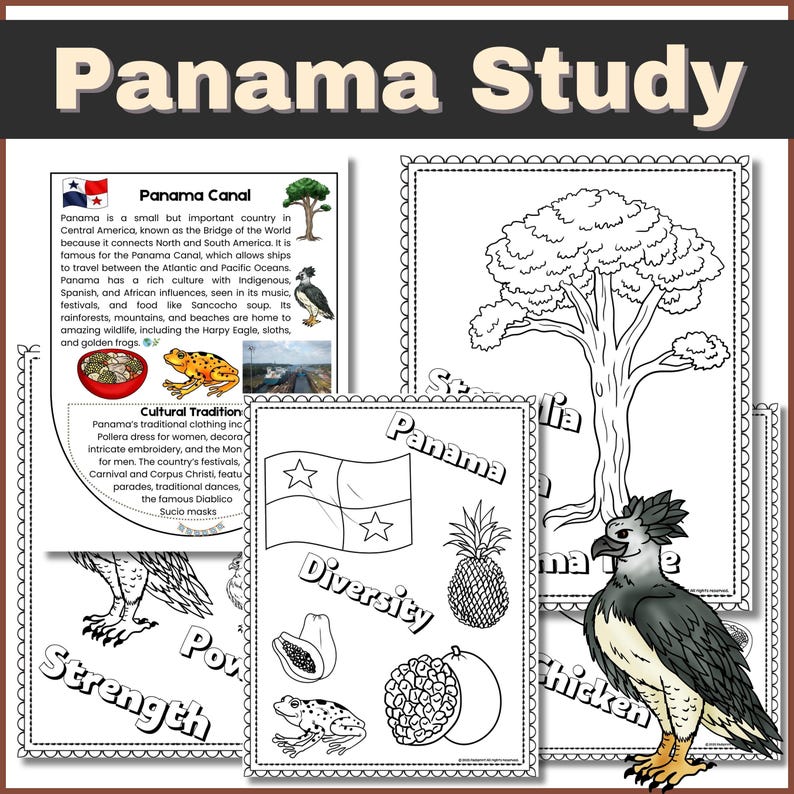 Panama Country Study Hispanic Heritage Month Activities Posters Panama ...