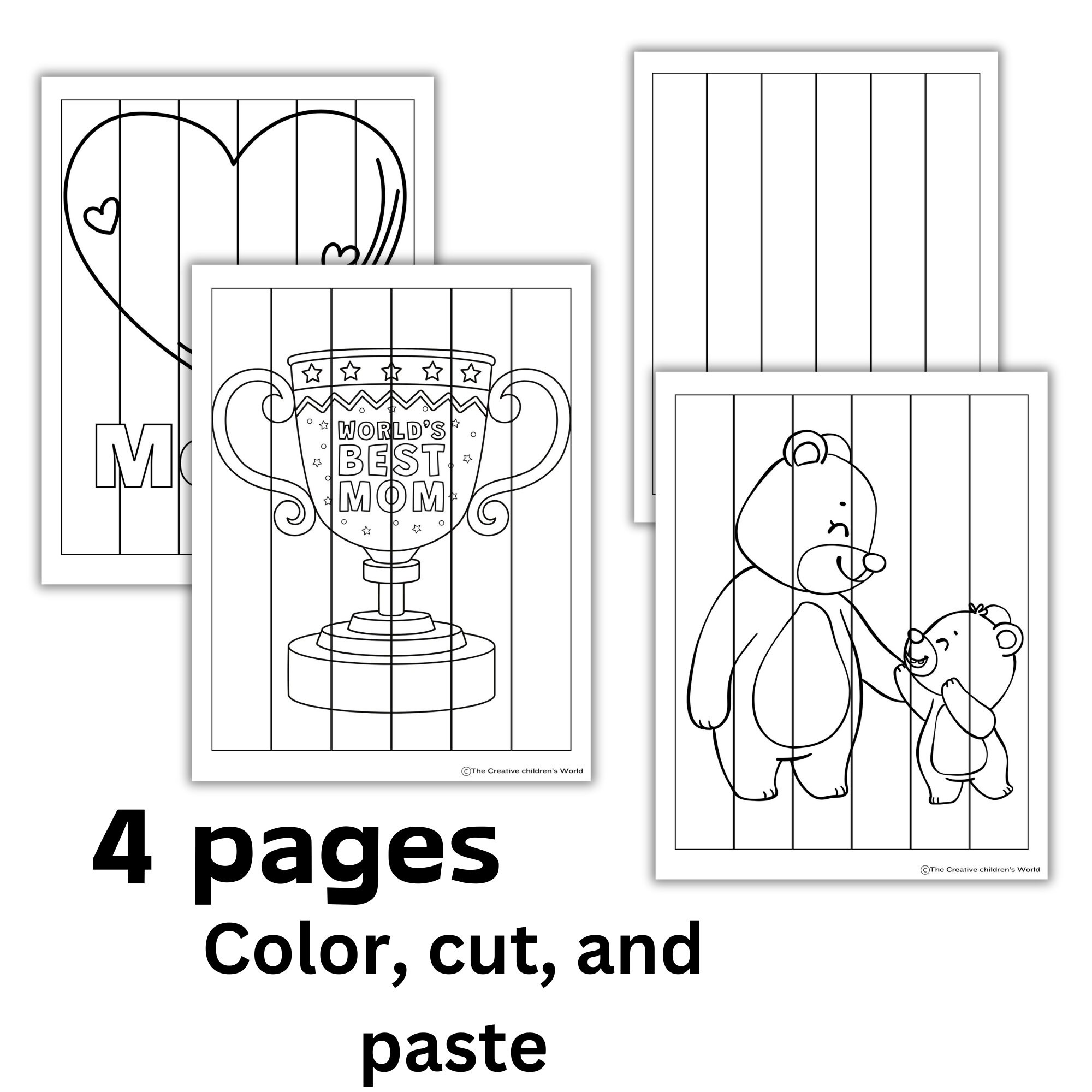 Mother's Day Coloring Pages Printable Gift Mom Coloring Book for Kids ...