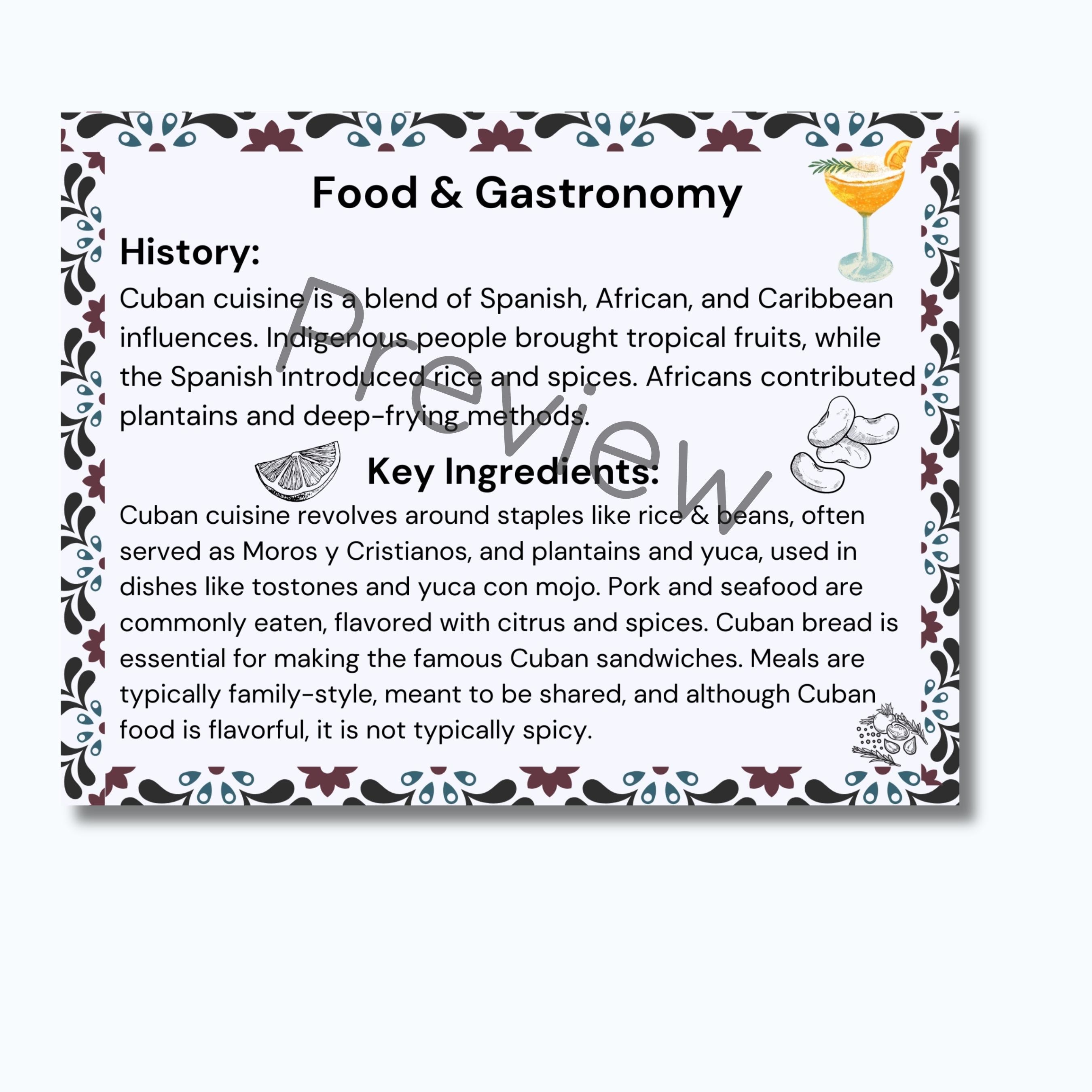 Hispanic Heritage Month All About Cuba Unit Study Classroom Decor ...