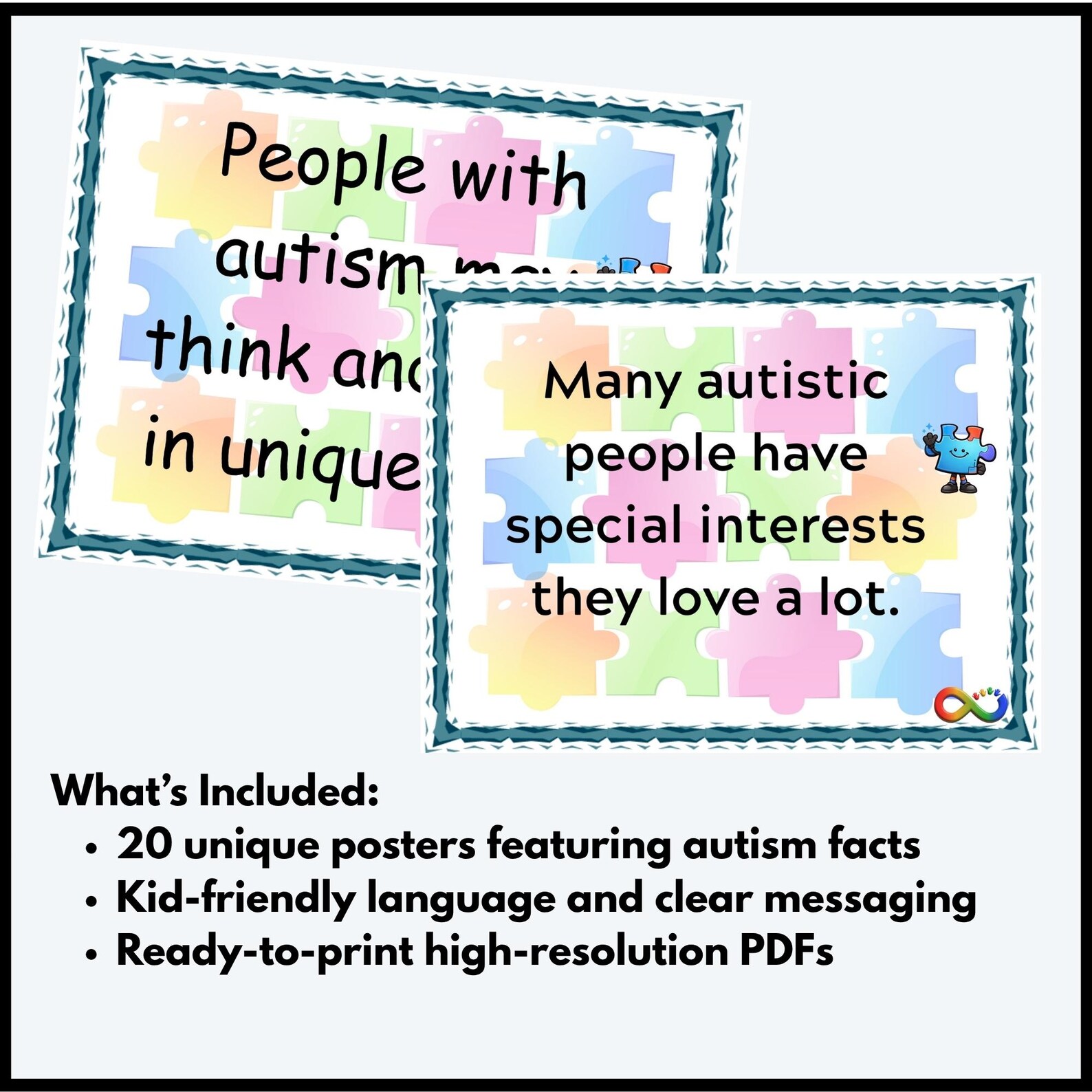 Autism Awareness Facts Posters Classroom Decor, Neurodiversity Bulletin ...
