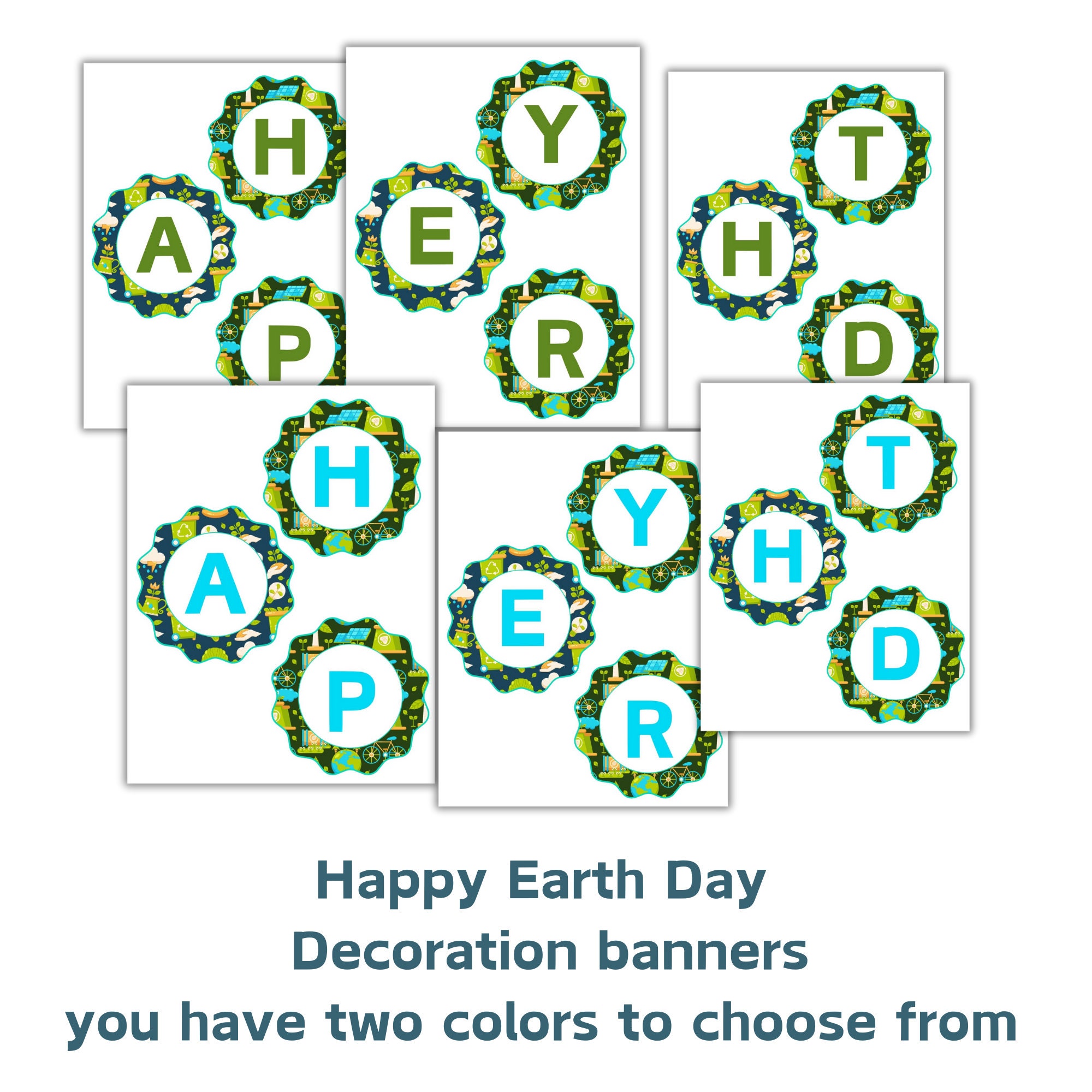 Earth Day Bulletin Board Banners Decoration Classroom Printable Earth ...