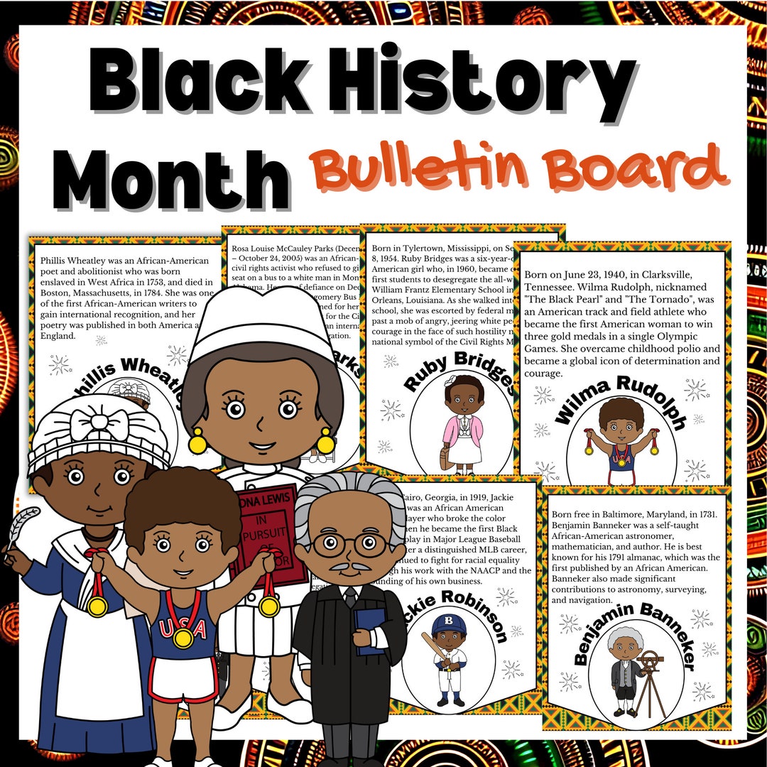 Black History Month Bulletin Board, Printable PDF Banner Bulletin Board ...
