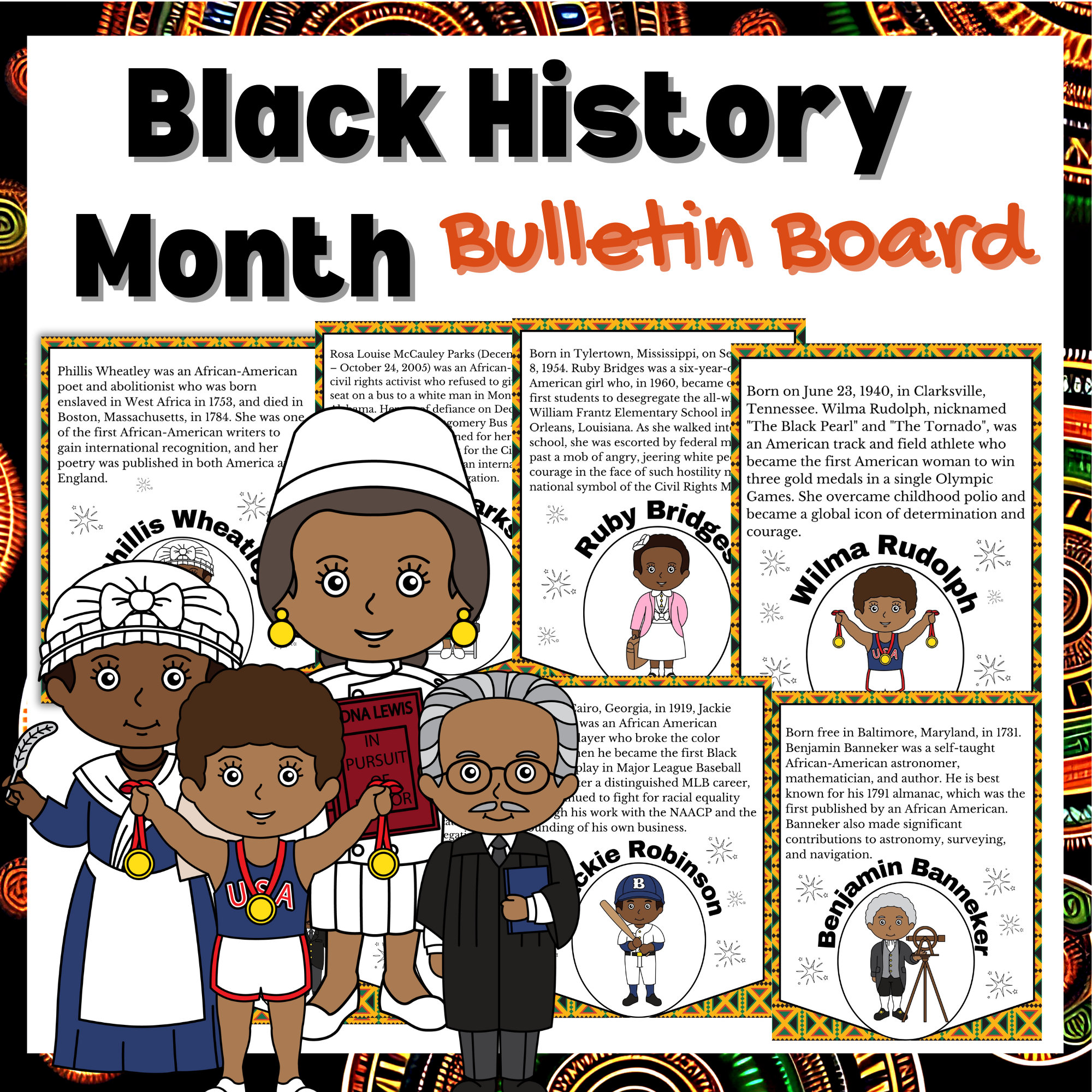 Black History Month Bulletin Board, Printable PDF Banner Bulletin Board ...