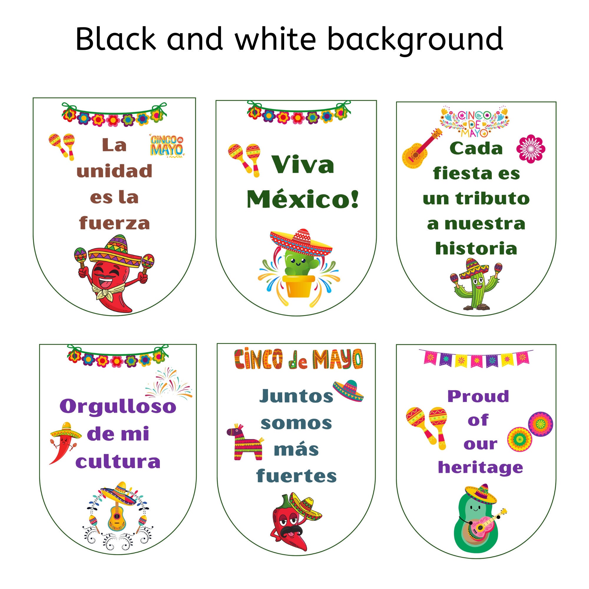 Fiesta May Bulletin Board Cinco De Mayo Classroom Decoration Quotes ...