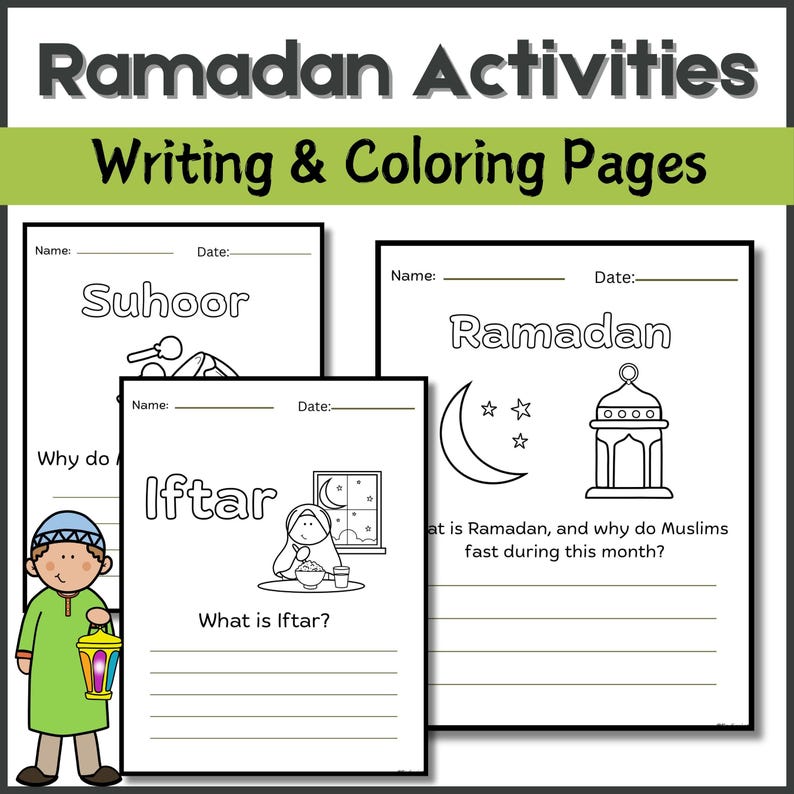 Ramadan Mubarak Coloring Pages Ramadan Activities for Kids | Islamic ...