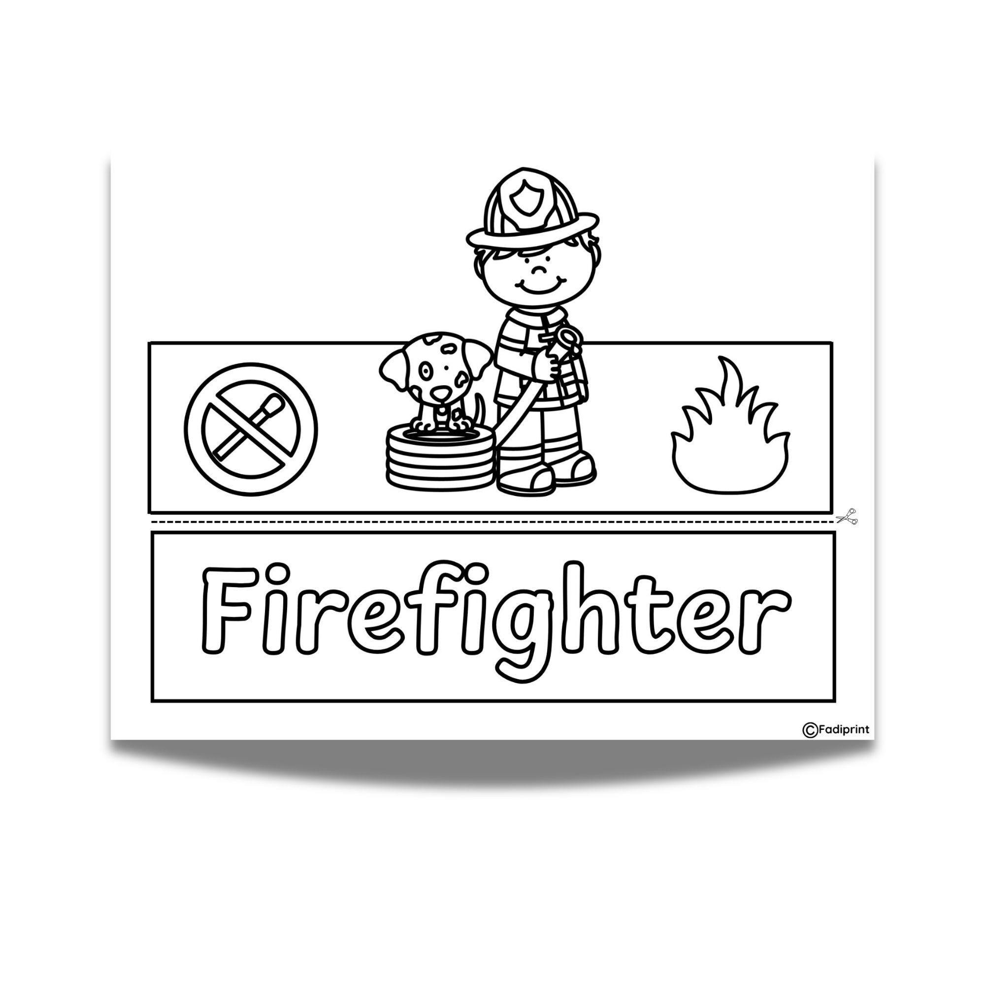 Fire Safety Week Activity: Firefighter Helmet Paper Crown Headbands ...