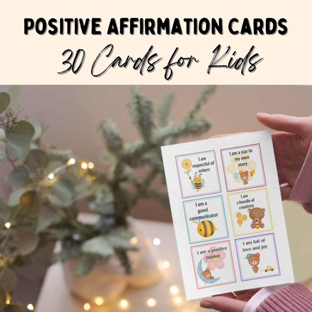 Positive Printable Affirmation Cards for Kids | Printable Children's ...