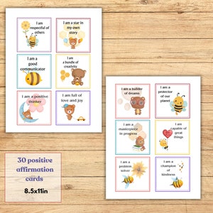 Positive Printable Affirmation Cards for Kids | Printable Children's ...