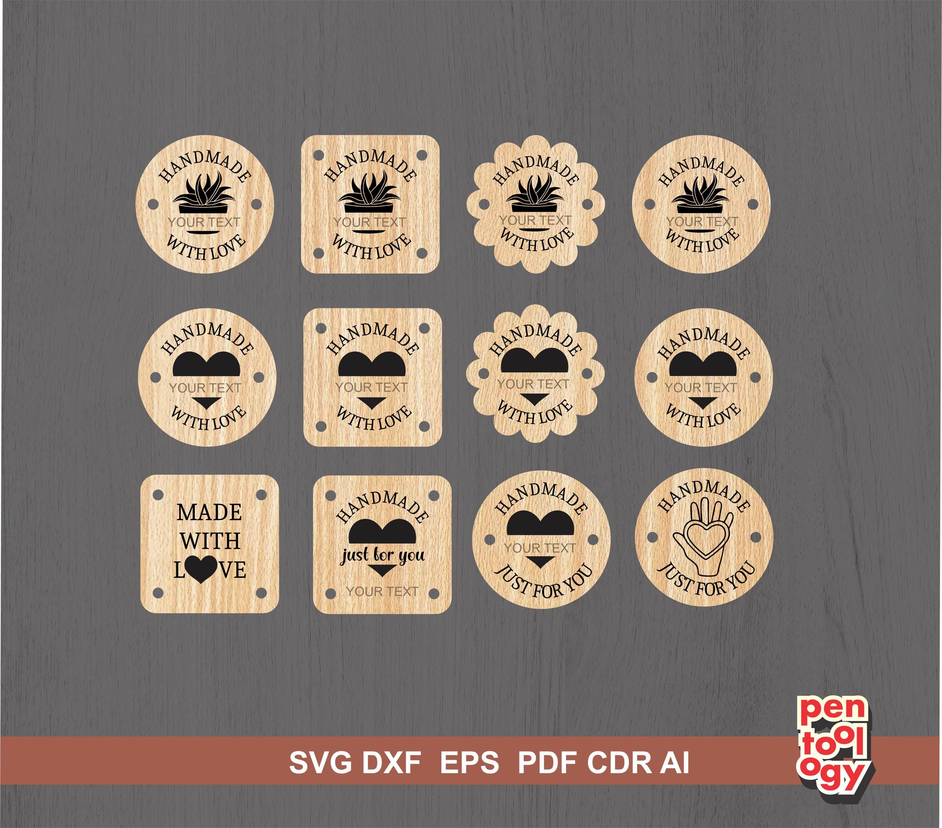 Custom Wooden Tags for Handmade, Knitting Crochet Projects - Laser Cut ...