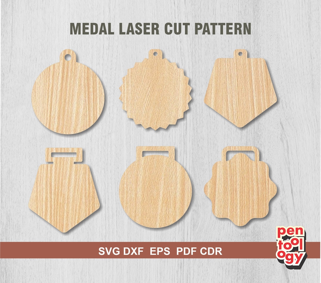 Blank Medal Template Laser Cut File, Wooden Medal Cutting Template ...