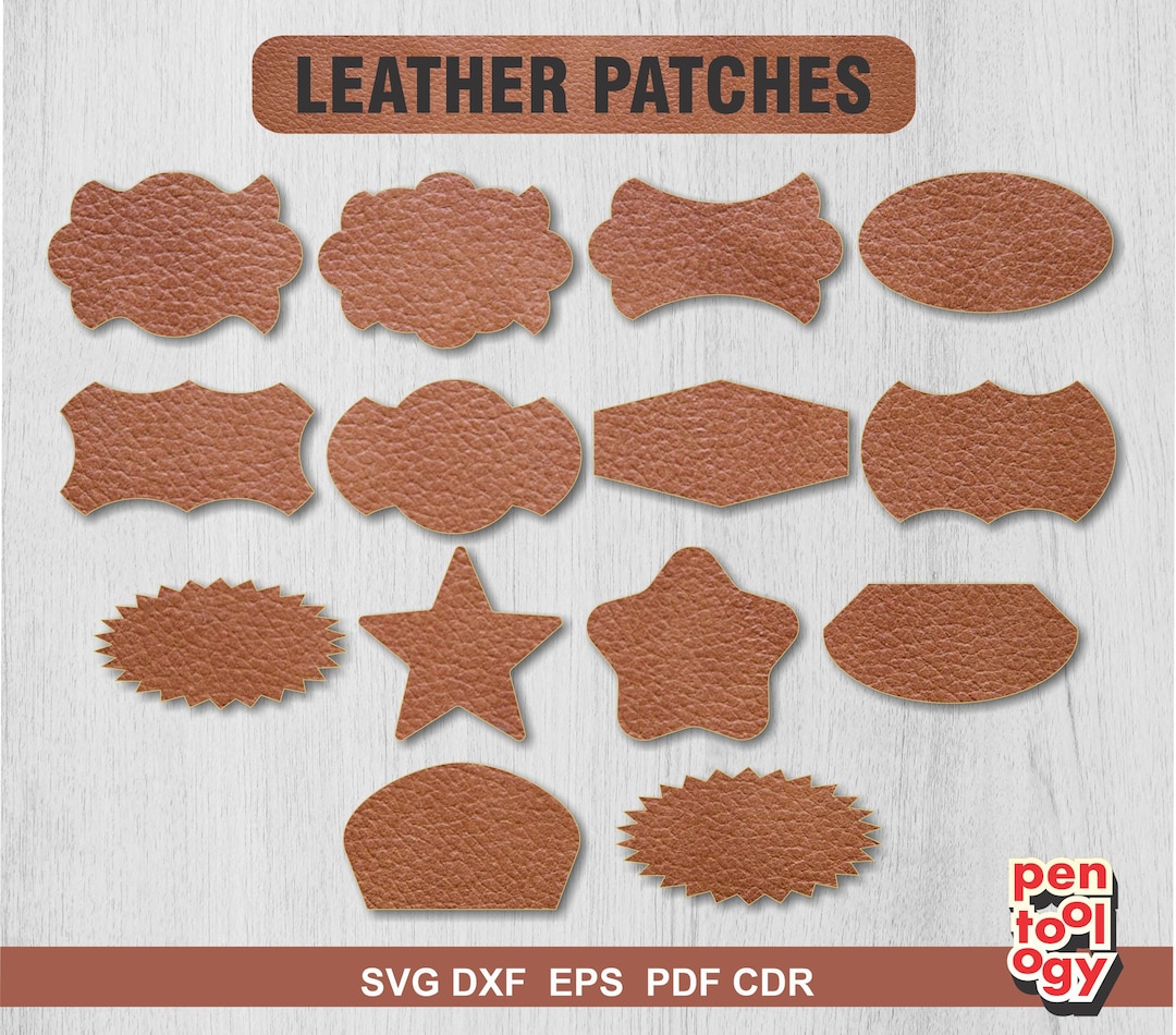Leather Patch Laser Cut Pattern, Hat Patch Cut File, SVG Dxf Pdf Cdr ...