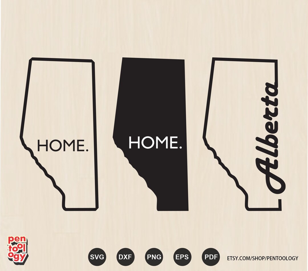 Alberta Home Svg, Alberta Map Home Cut File for Laser, Cricut ...