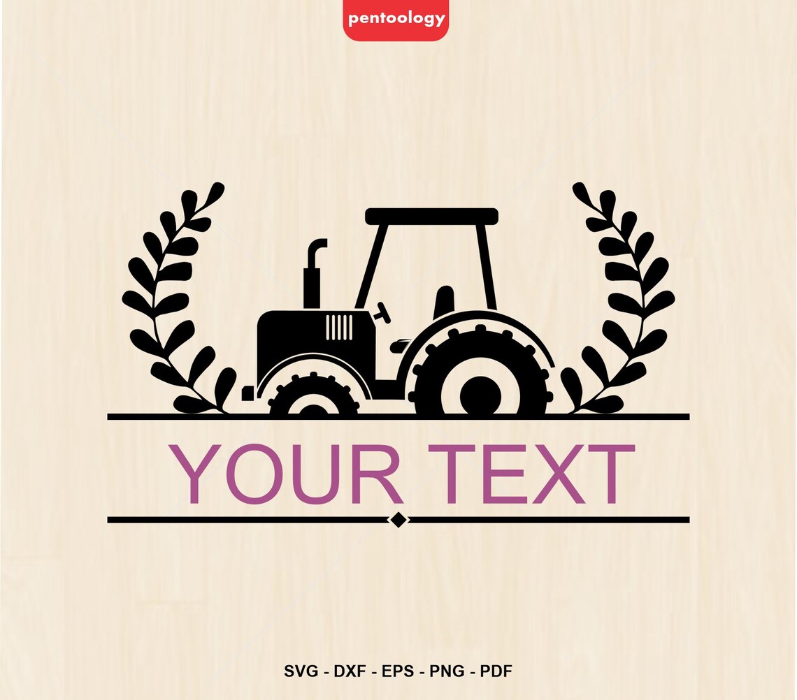 Tractor Monogram Svg | Tractor Split Svg | Farm Tractor Clipart, Farm ...