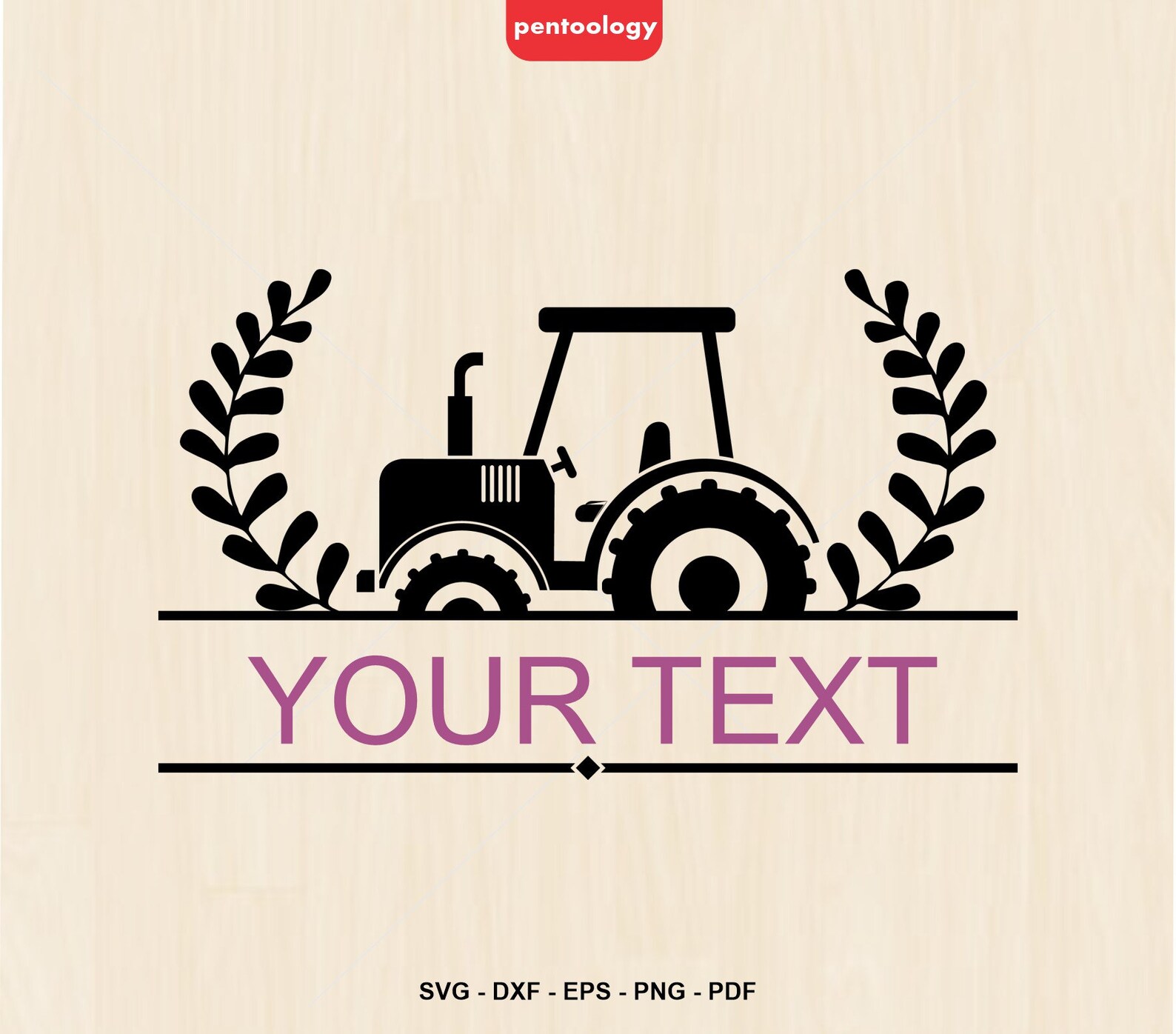 Tractor Monogram Svg | Tractor Split Svg | Farm Tractor Clipart, Farm ...