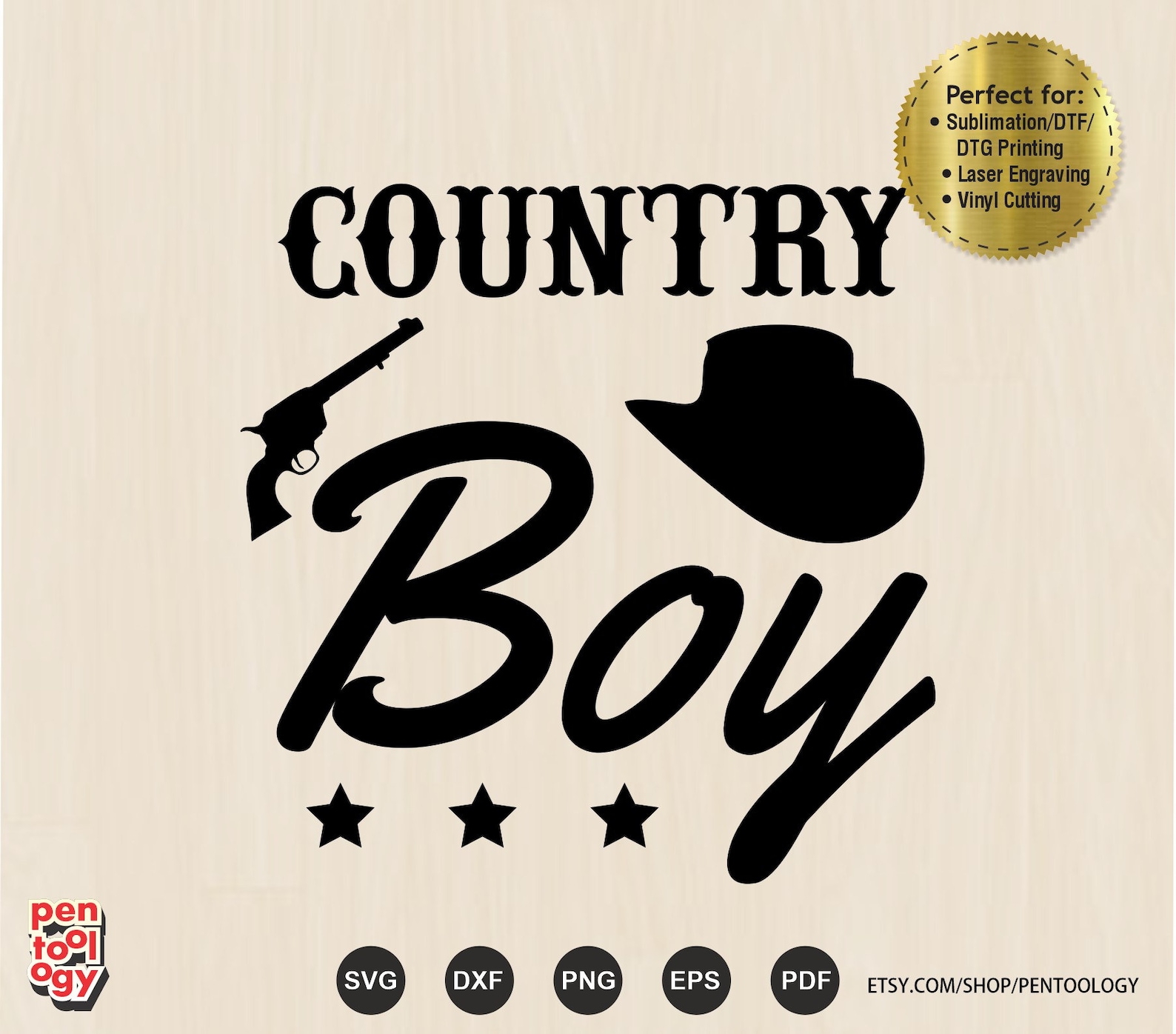 Country Boy SVG: Cowboy Shirt Design, Cricut Cut File (digital Download ...