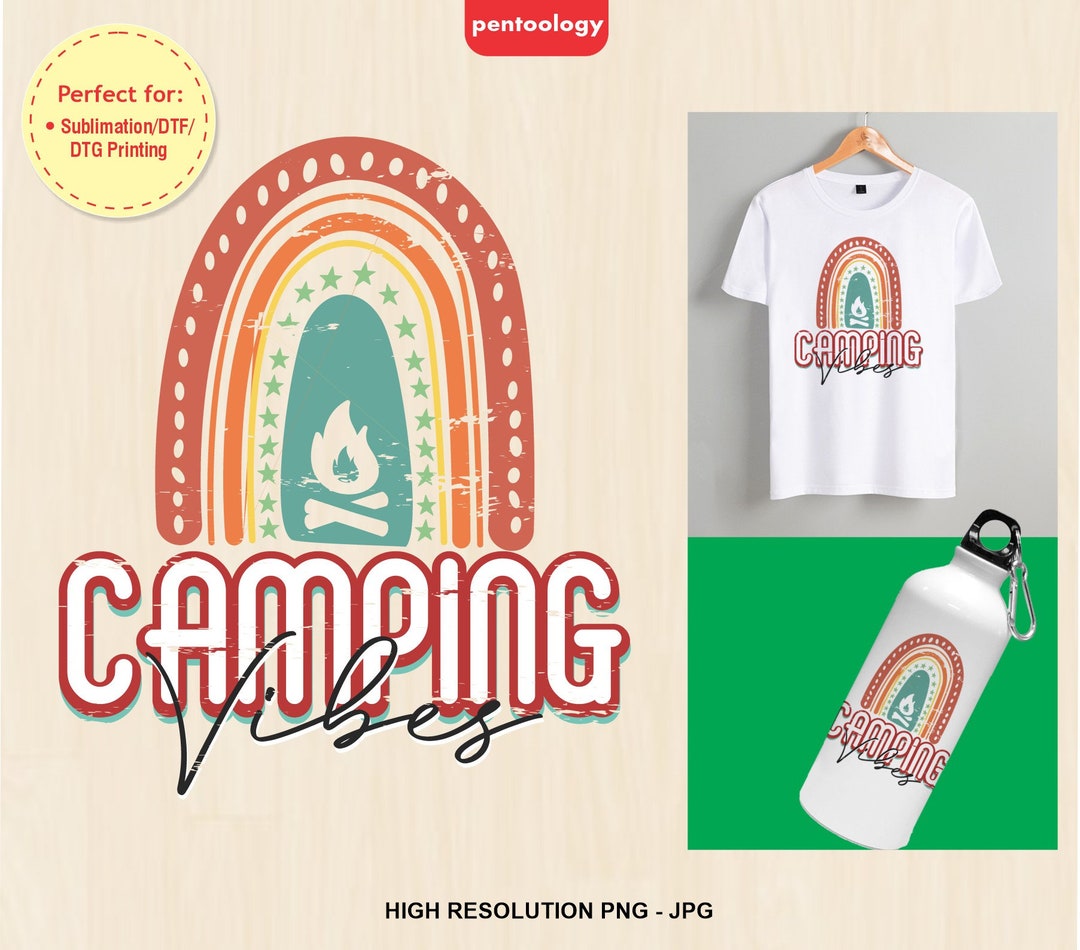 Boho Rainbow Camping PNG: Vintage Camper Clipart (digital Download) - Etsy