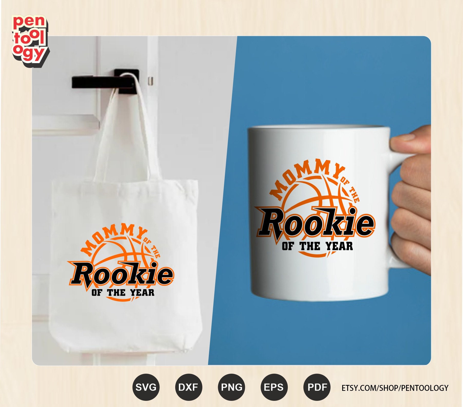 Basketball Rookie Svg, Mommy of the Rookie of the Year, Basketball ...