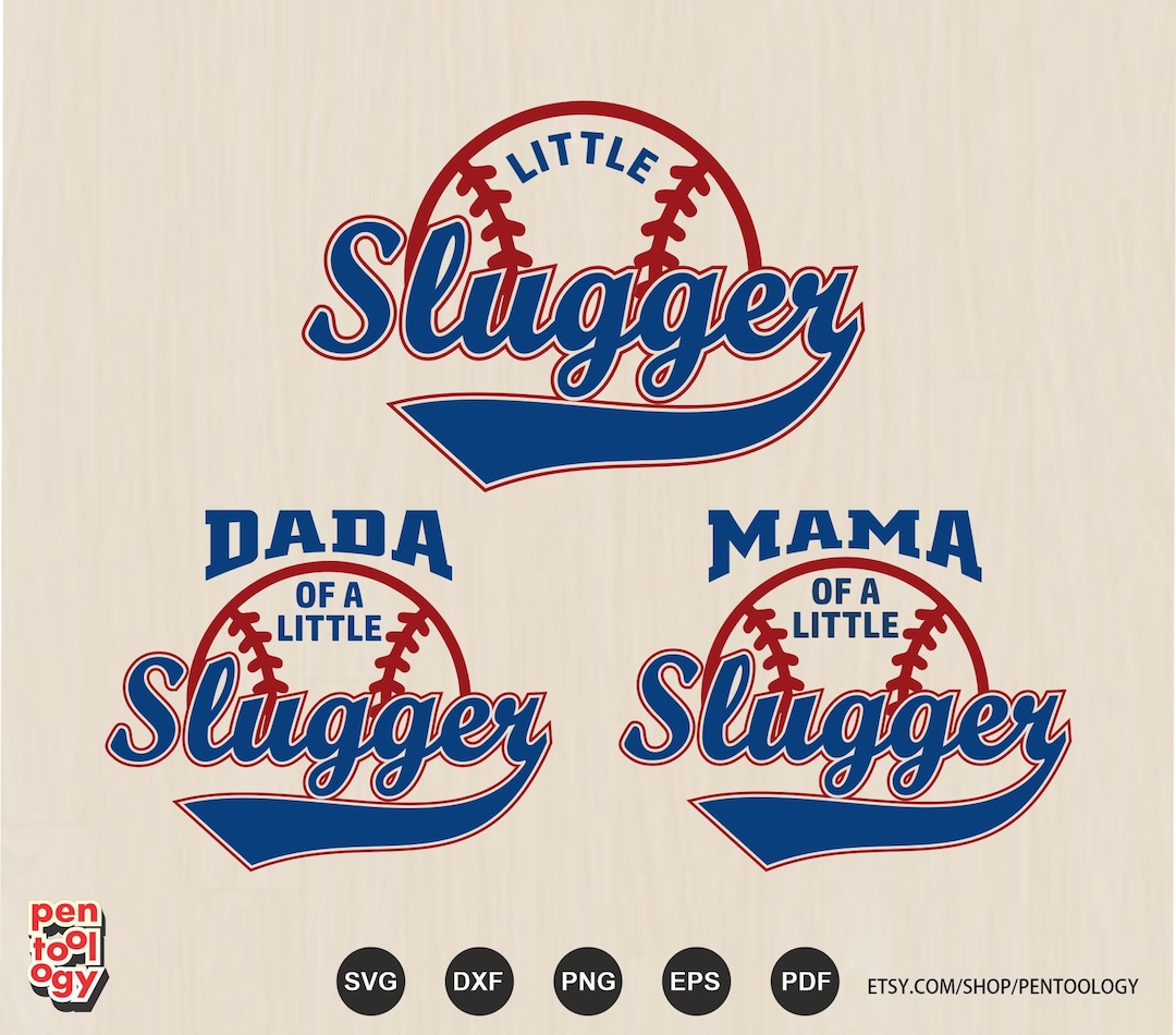 Baseball Family Shirts SVG - Little Slugger, Mama and Dada of a Little ...
