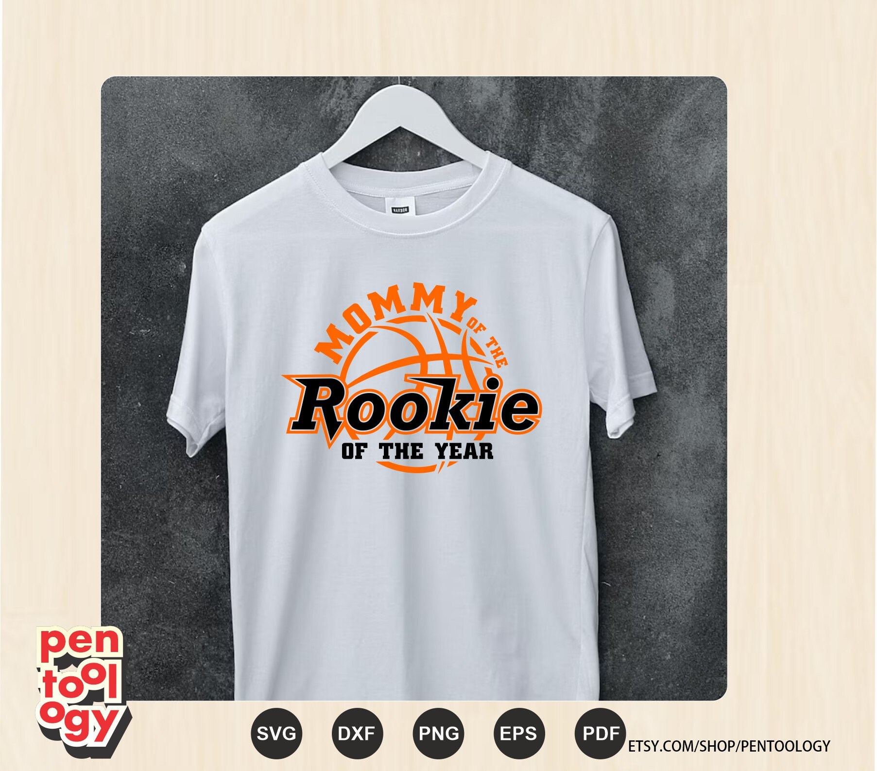 Basketball Rookie Svg, Mommy of the Rookie of the Year, Basketball ...