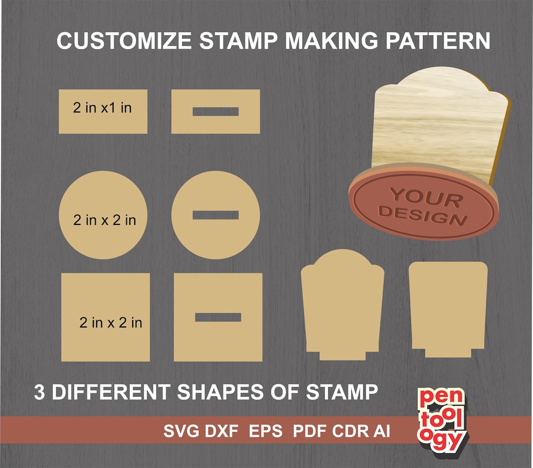 Customize Stamp Making Pattern - Blank Stamp With Handle, DIY Stamp ...