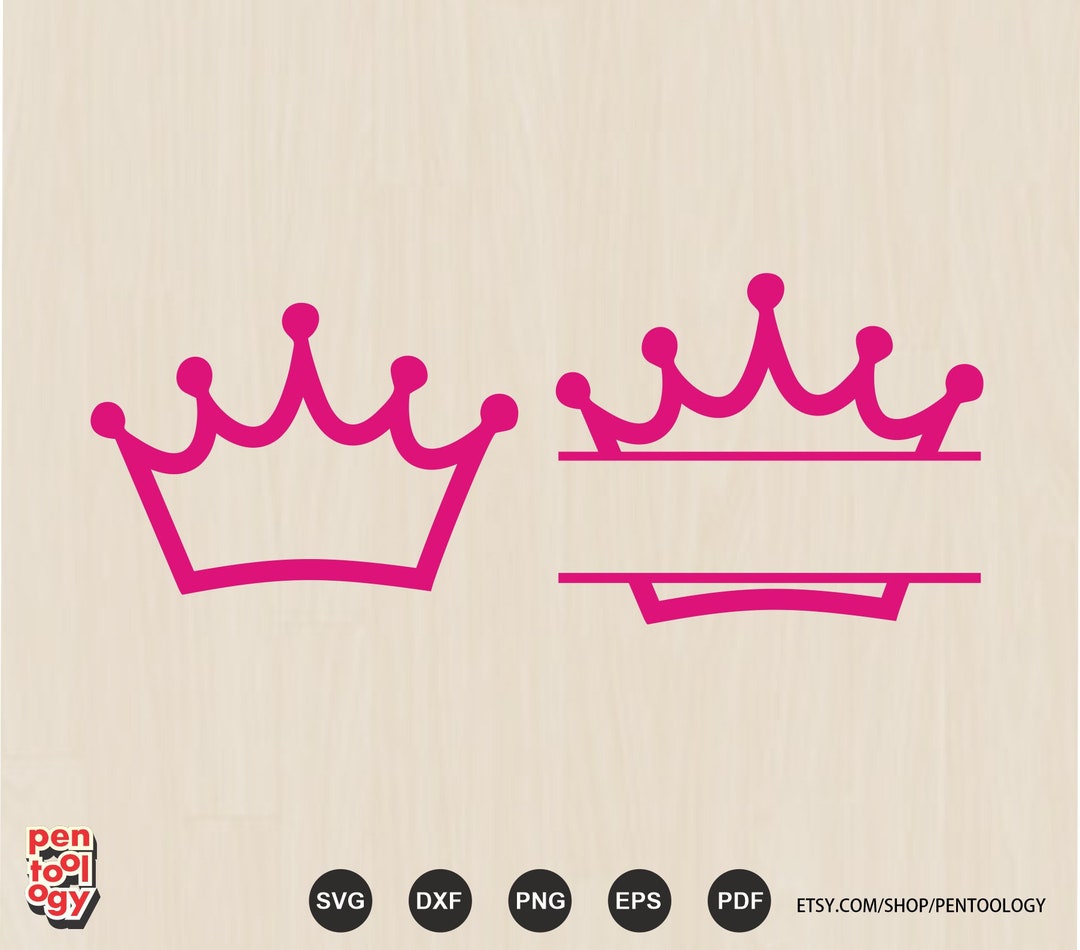 Crown Svg, Princess Crown Monogram Svg, Crown Laser Cut File, Crown ...