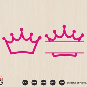 Crown Svg, Princess Crown Monogram Svg, Crown Laser Cut File, Crown ...