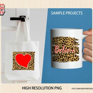 Leopard Background PNG Bundle Leopard Sublimation Designs Leopard Frame, Hearts, Rainbow Clip ...