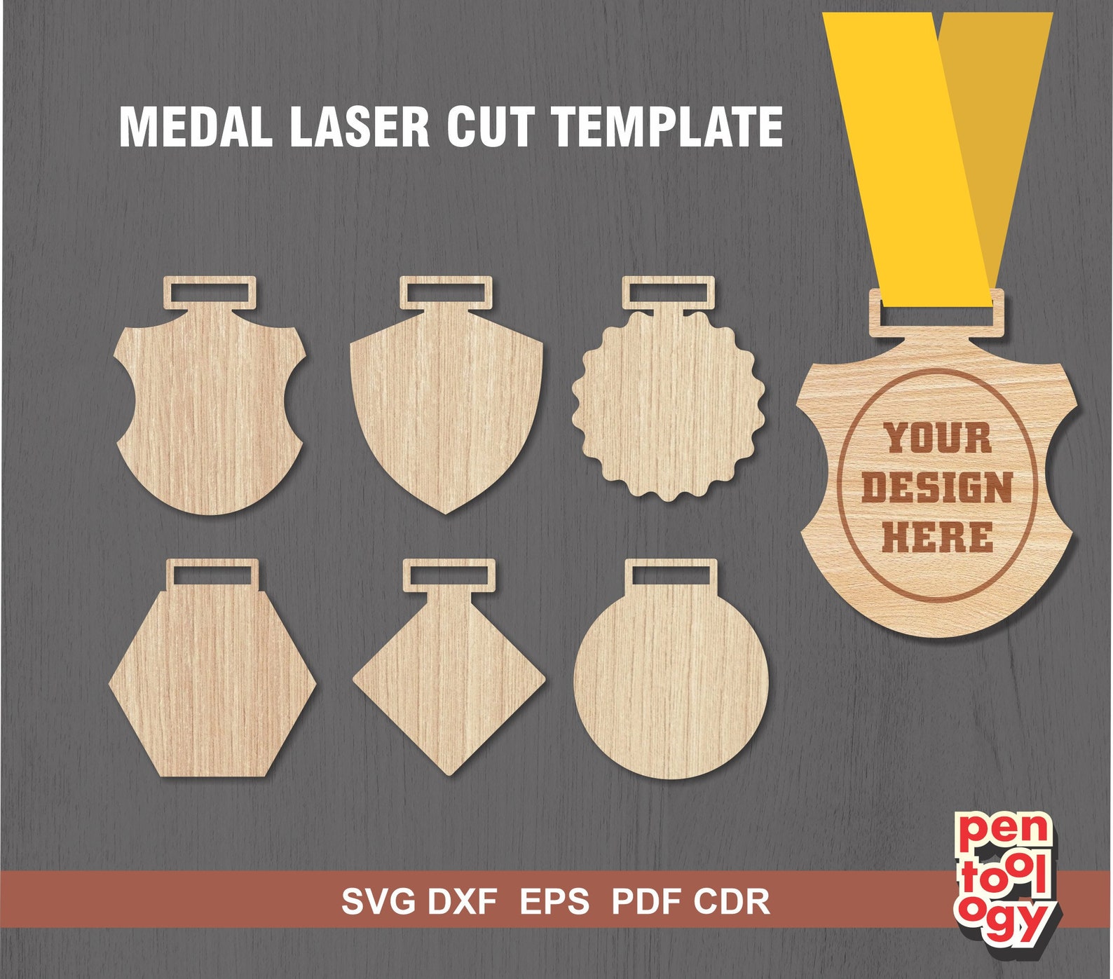 Medal Shapes Svg, Medal Laser Cut Template, Blank Medal SVG, Award ...