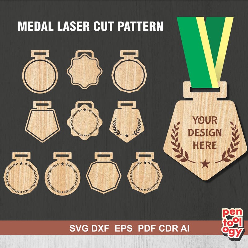 Acrylic Medals Template - Etsy