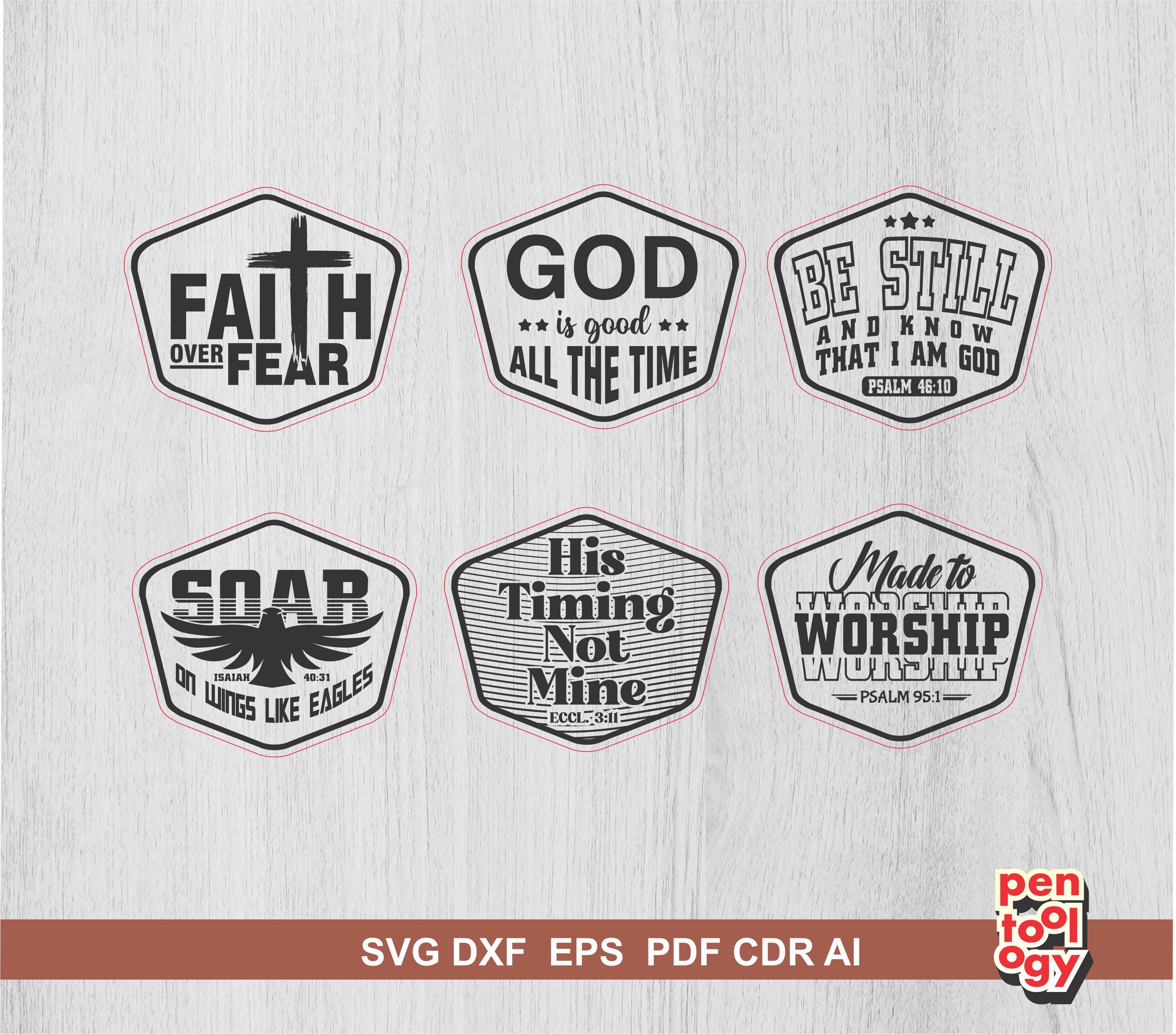 Christian Hat Patch SVG Bundle – Bible Verse Badge Designs for Laser ...