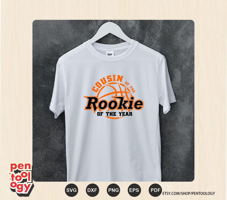 Rookie of the Year Basketball Family SVG PNG: Uncle, Aunt, Cousin ...