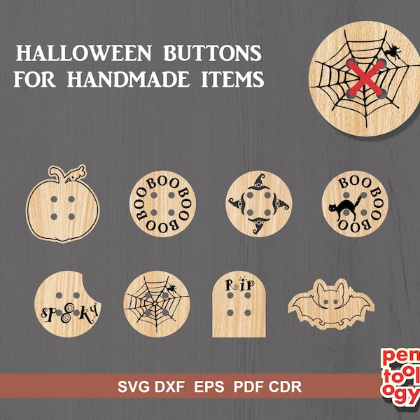 Halloween Buttons - Etsy