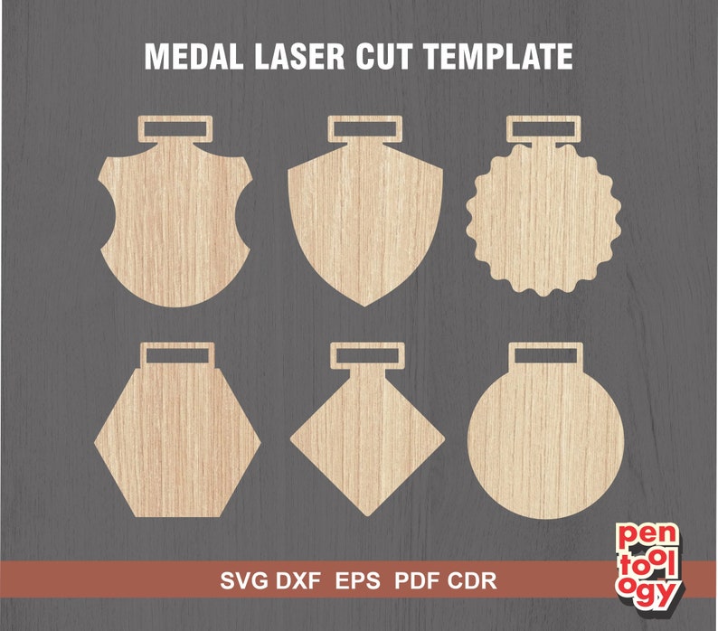 Medal Shapes Svg, Medal Laser Cut Template, Blank Medal SVG, Award ...