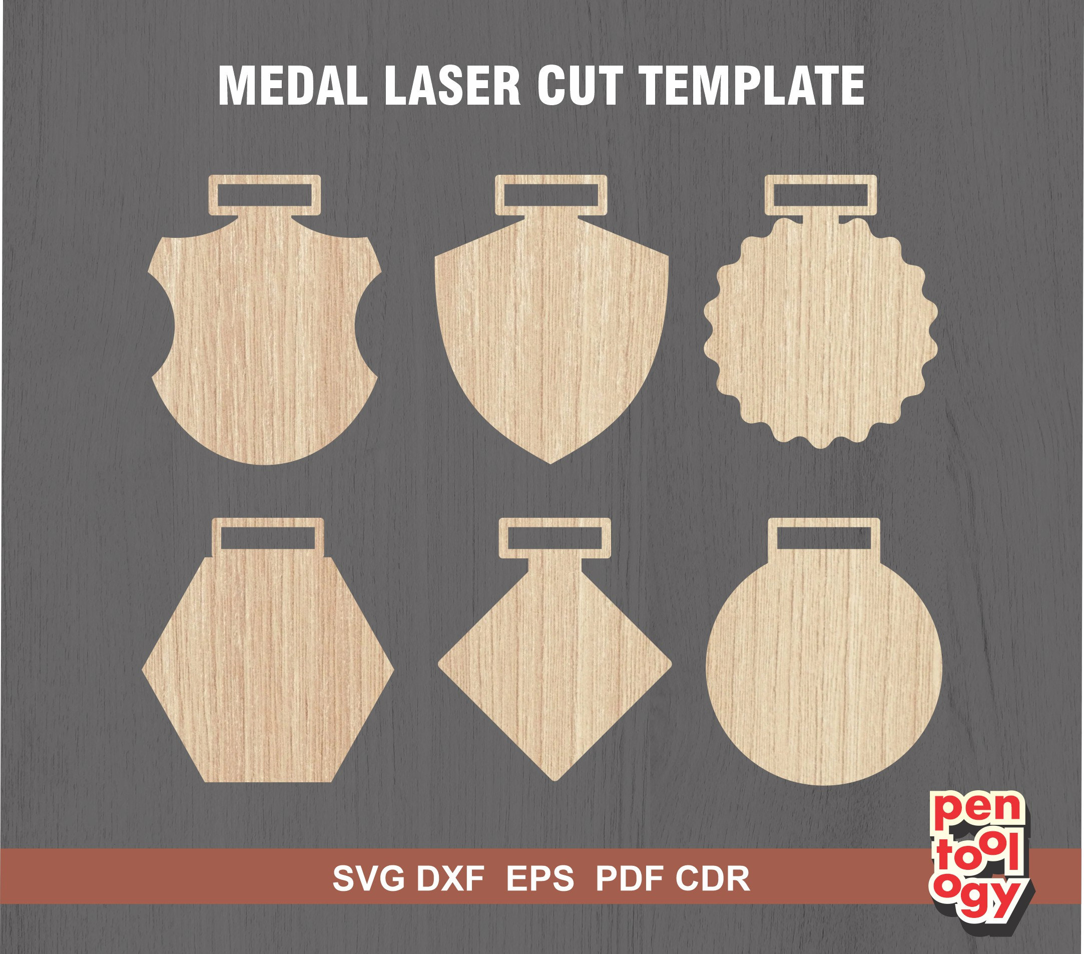 Medal Shapes Svg, Medal Laser Cut Template, Blank Medal SVG, Award ...