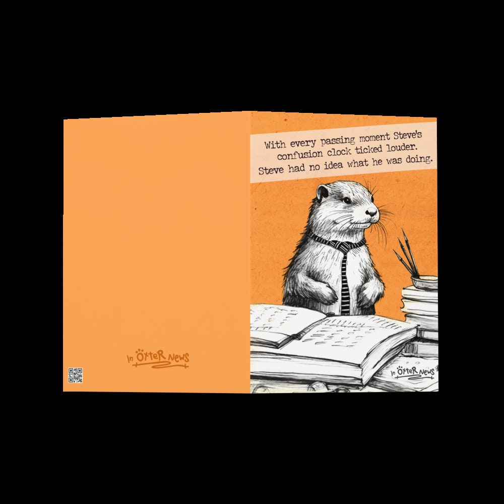 Steve's Confusion Clock Greeting Card - Etsy