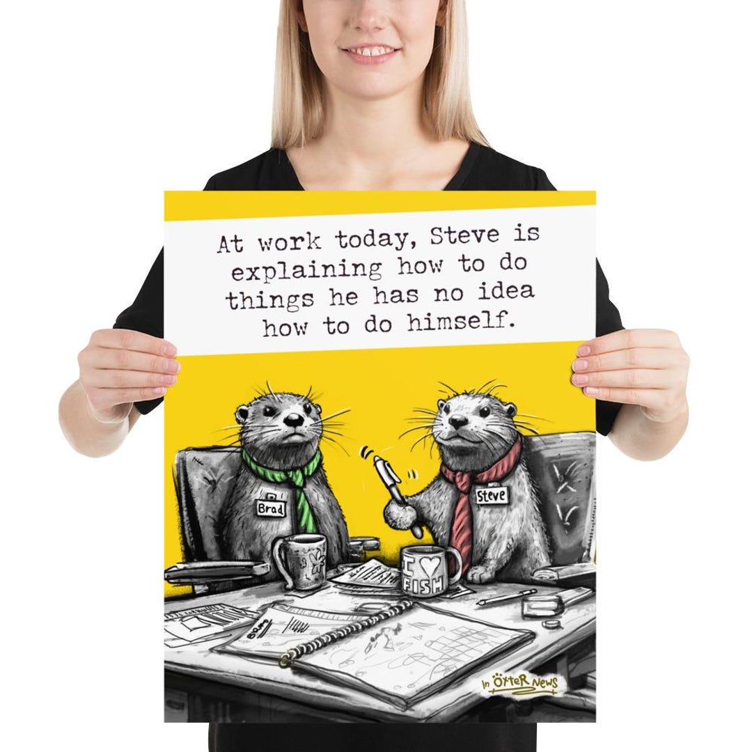 Steve Explains - Steve Print - Etsy